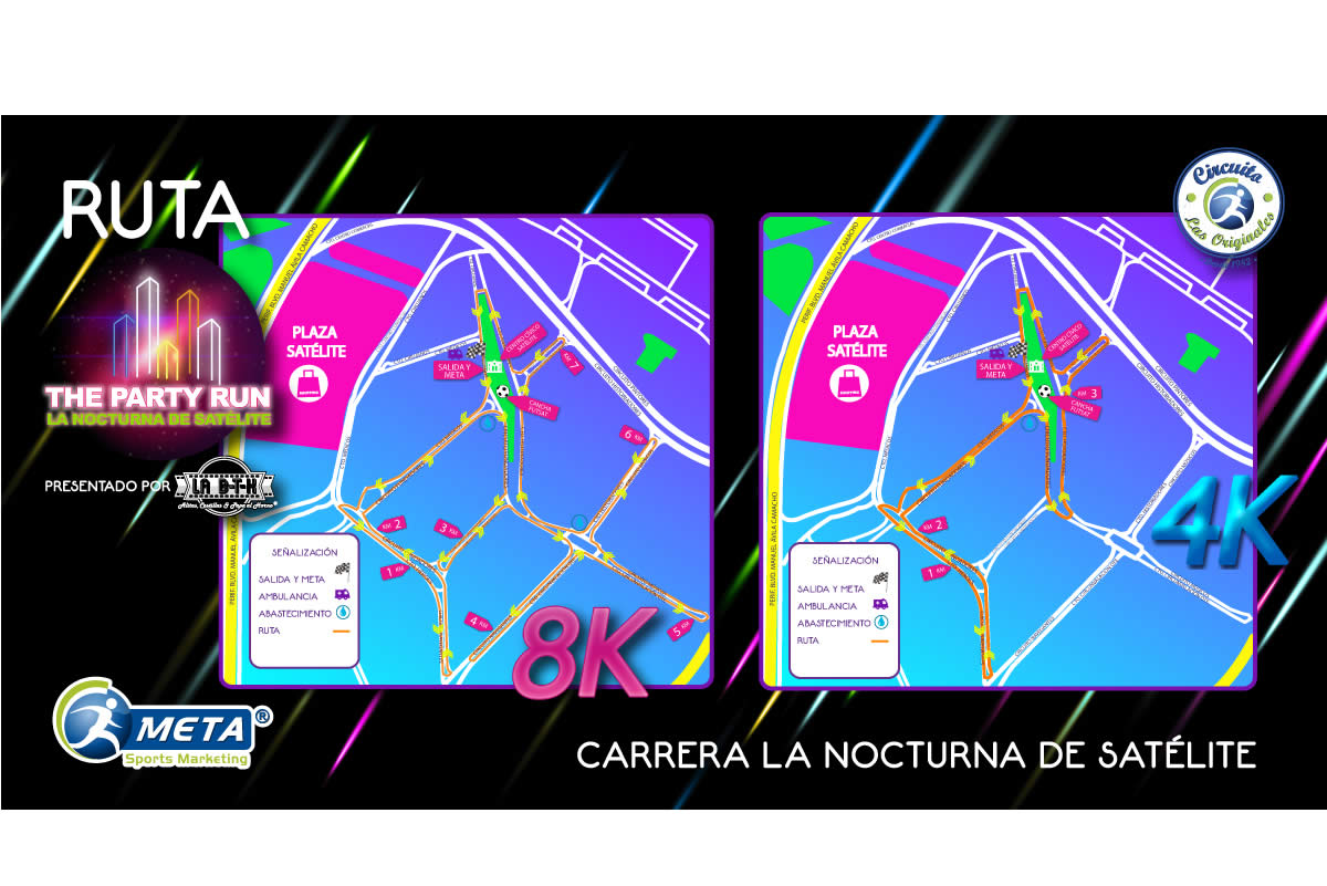 Te presentamos las rutas de The Party Run 2019