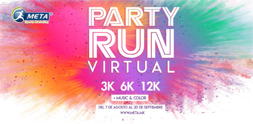 Llega una explosión de color con Party Run Virtual 2020 3k, 6k y 12K